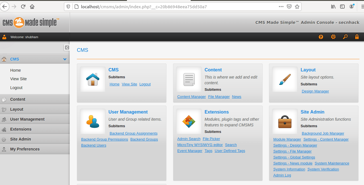 Cms Made Simple 2214 Exploit Arbitrary File Upload Secnhack