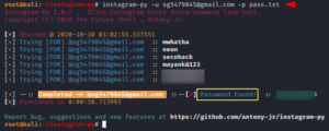 Crack Instagram Account Password via Instagram-py Tool - Secnhack
